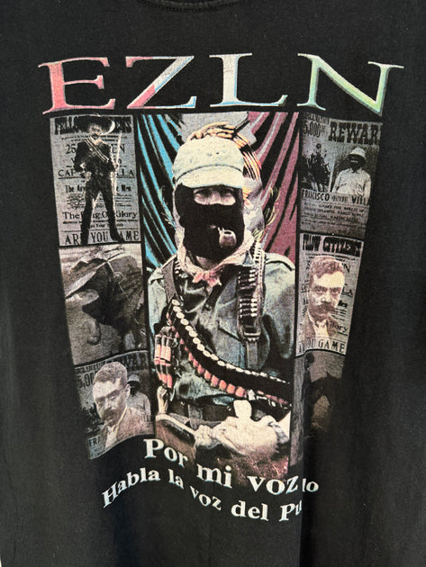 90'S VINTAGE MEXICAN GUERILLA GROUP ANARCHIST ZAPATISTA TEE – Low Place ...
